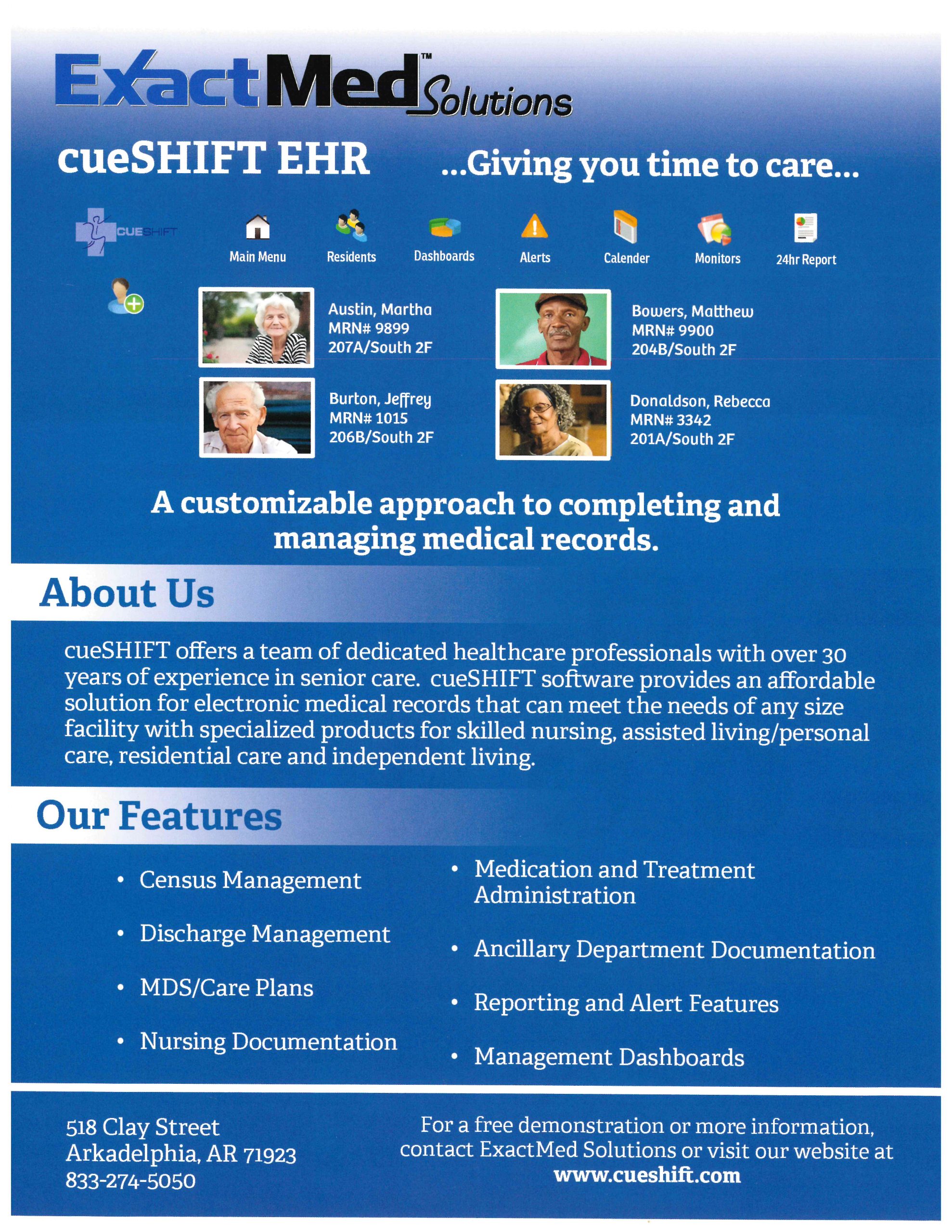 Care Module Brochures - cueSHIFT